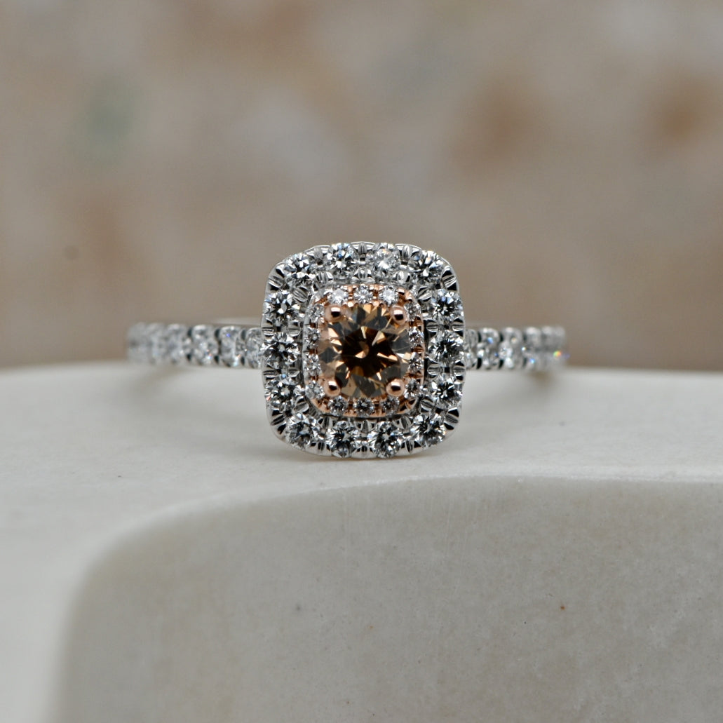 'Charlie' Bespoke Chocolate & white Diamond Ring - Exclusively Paton's – Paton's Place Jewellers