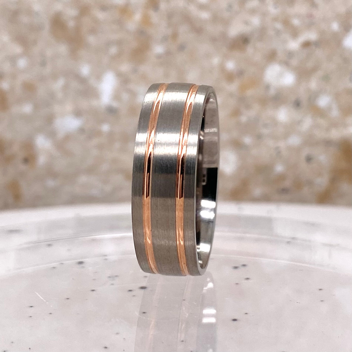 Rose Gold & Titanium Ring – Paton's Place Jewellers